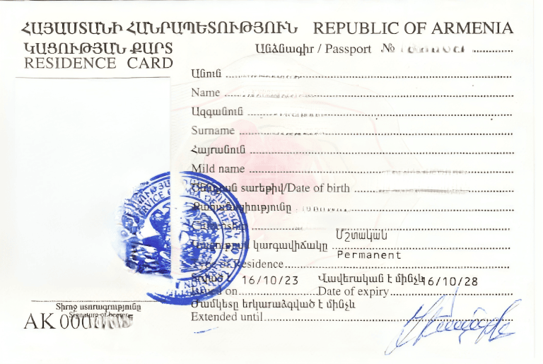 Armenia Temporary and Permanent Residency | Armenian Lawyer